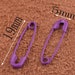 Small Safety Pins/ 100 Pieces Purple Small Safety Pins/ Three Kinds of ...