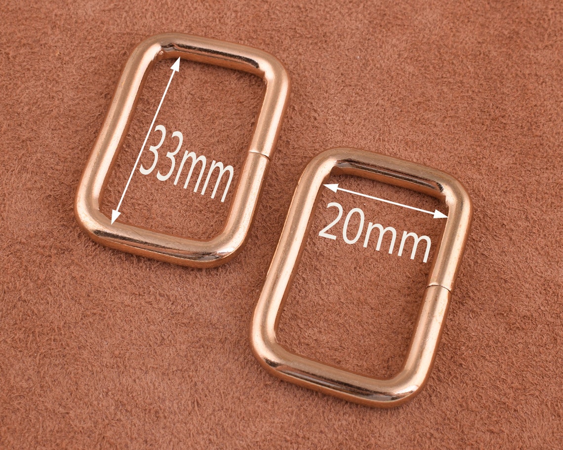 8pcs Rectangle Rings Purse Hardware ,33*20mm Gold Rectangular Rings Bag ...