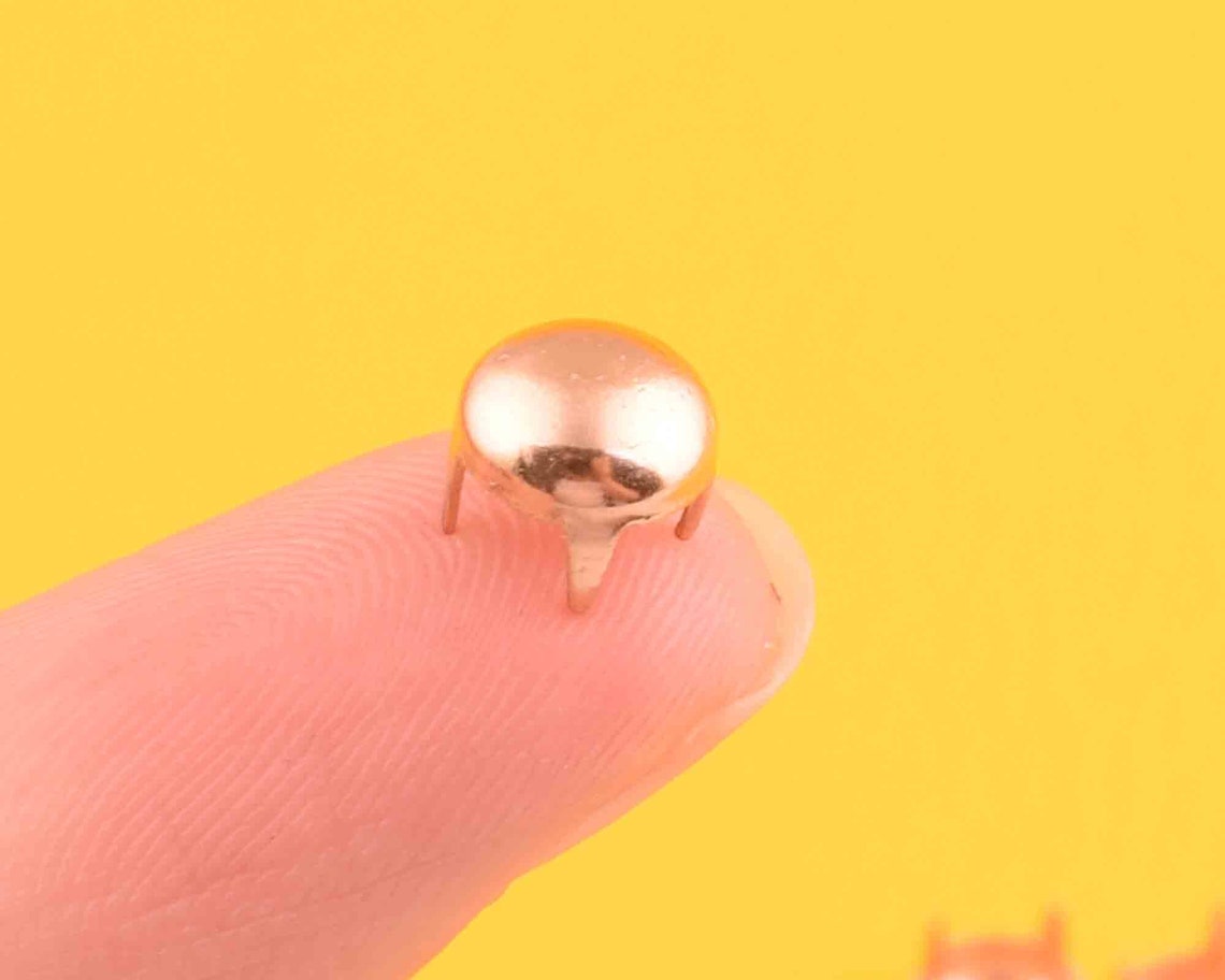 150pcs Rose Gold Color Round Studs Metal Studs 6mm Metal Studs, Rivets ...