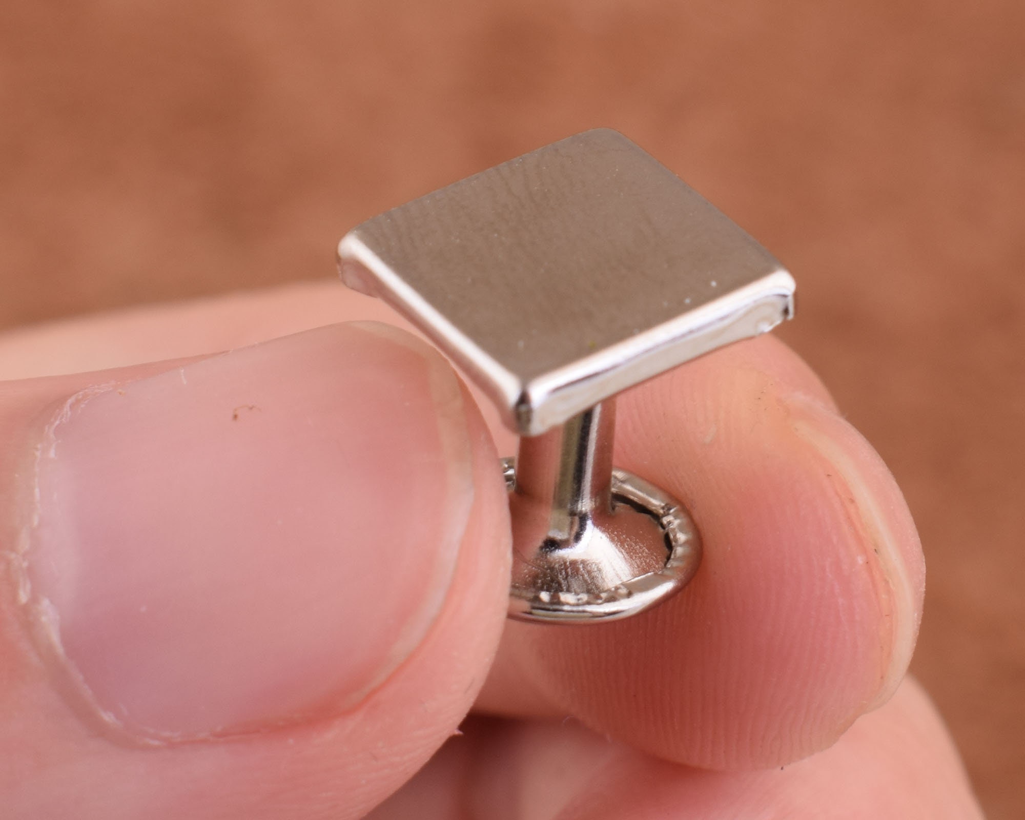 Square Metal Rivets Studs Buttons Decorations Findings10mm | Etsy