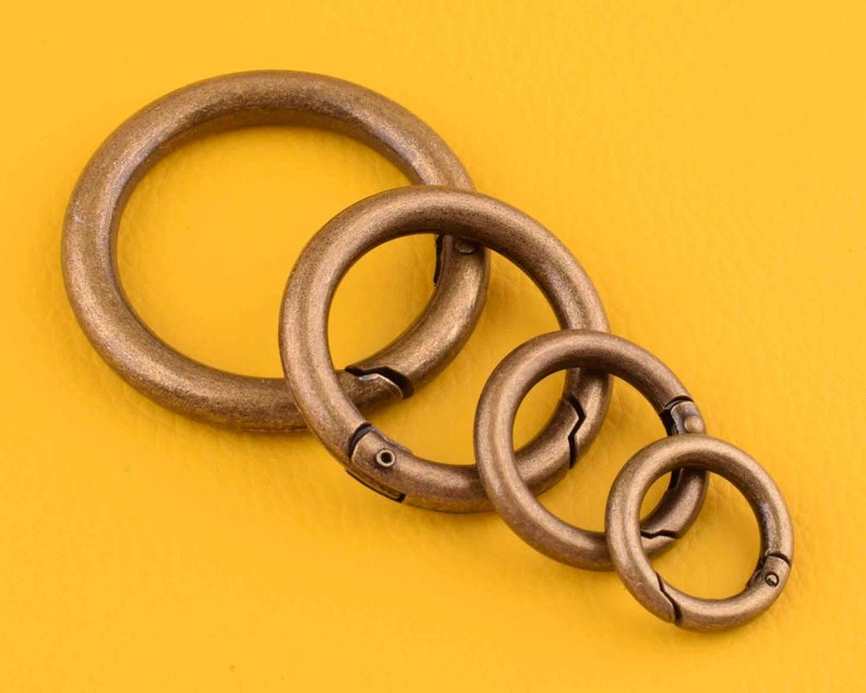 Bronze Spring Hook Push Gate Snap Hook Flat Snap Clasp Metal | Etsy