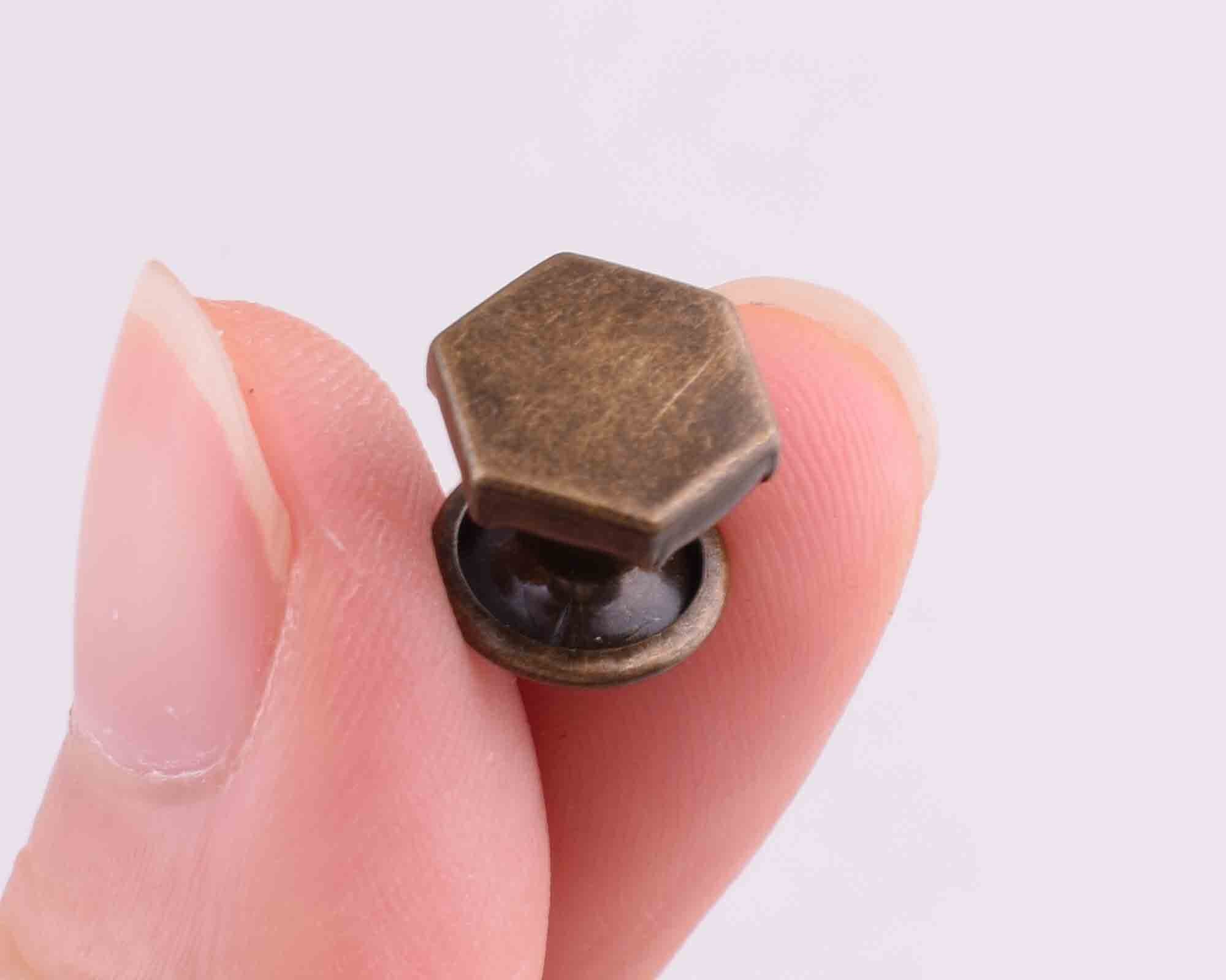 Hexagon Shape Metal Rivets,double Cap Rivets 10mm Rivets and Studs,iron ...