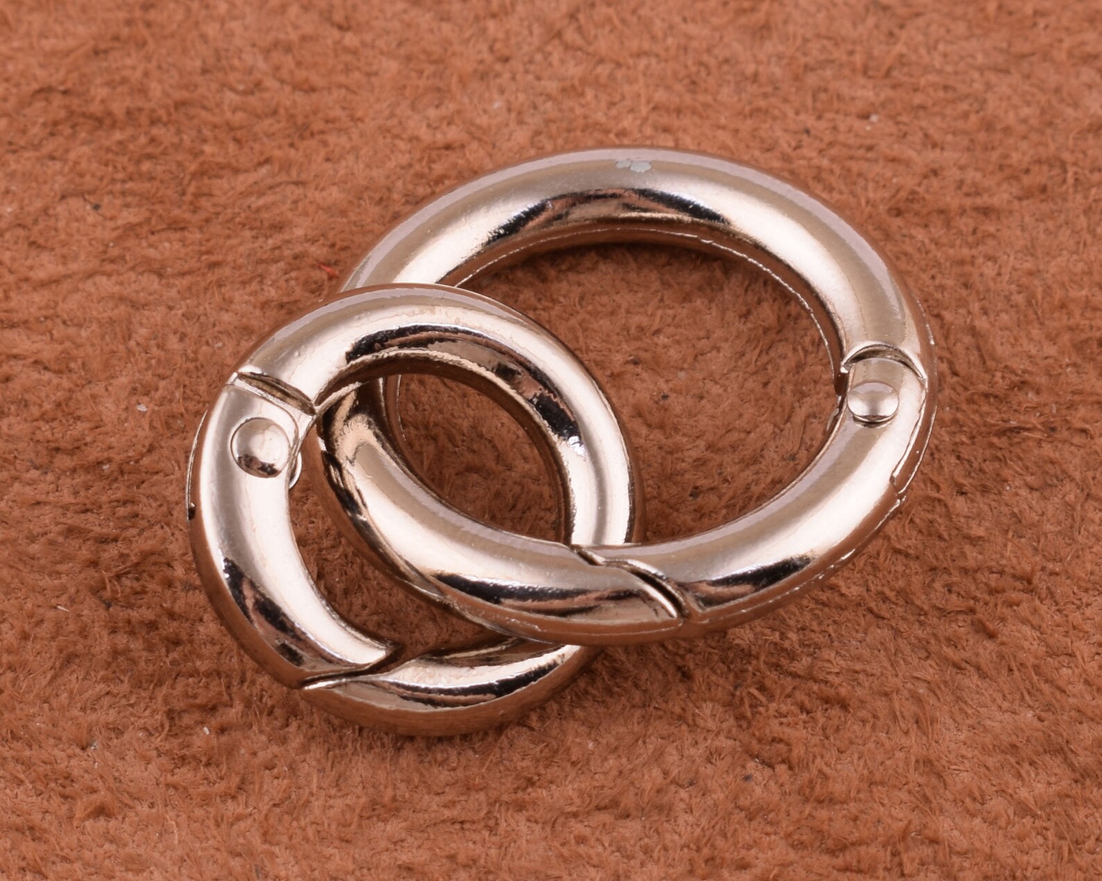 Spring Gate Rings Silver Metal Ring Round Bucklezinc Alloy - Etsy