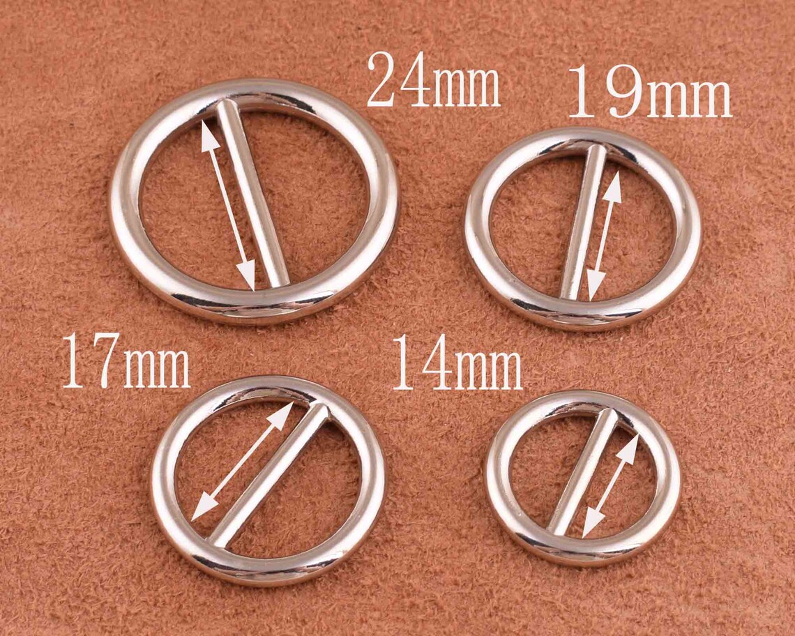 Silver Metal Round Buckle Wedding Button Circle Buckle Strap Buckles ...