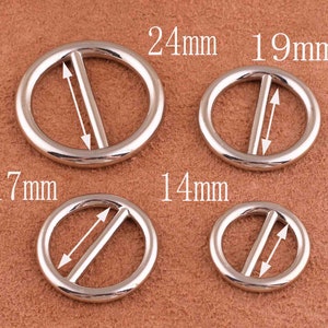 Silver Metal Round Buckle Wedding Button Circle Buckle Strap Buckles ...