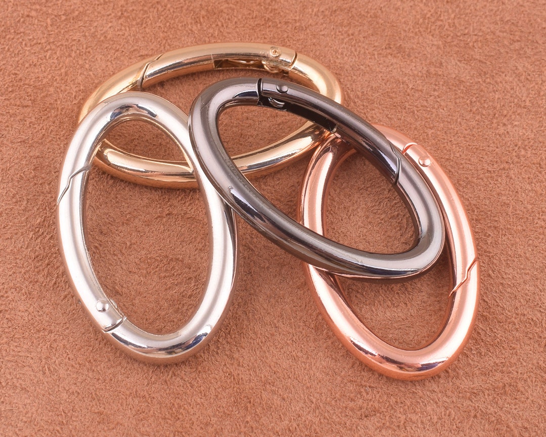 Oval Spring Ring 4pcs 38*20mm Push Gate Snap Hook 1.5 Inch Metal Clasp ...