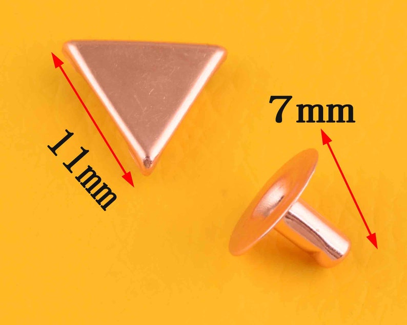Triangular Shape Metal Rivets 100pcs Single Cap Rivet | Etsy