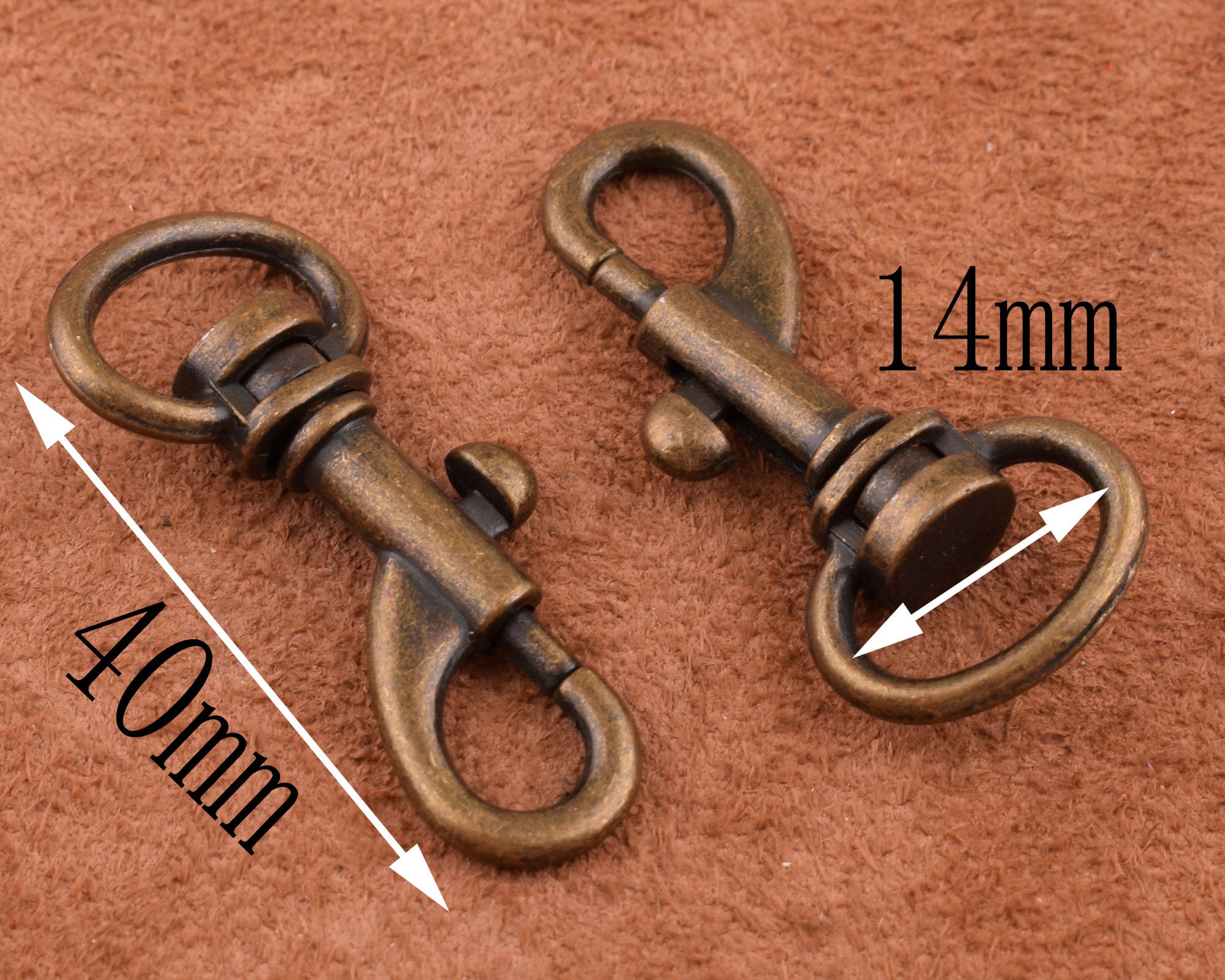 Swivel Lever Snap Hook Bronze Swivel Cliptwo Size Trigger - Etsy