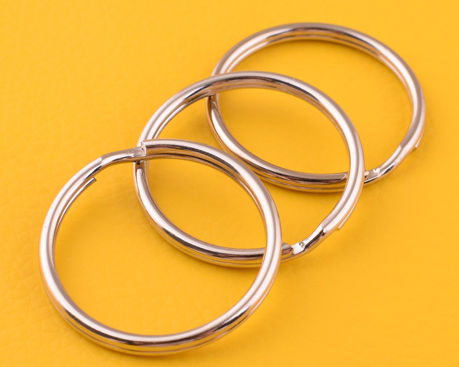 50pcs 25mm Metal Key Ring Split Ring Silver O Ring Large Key | Etsy