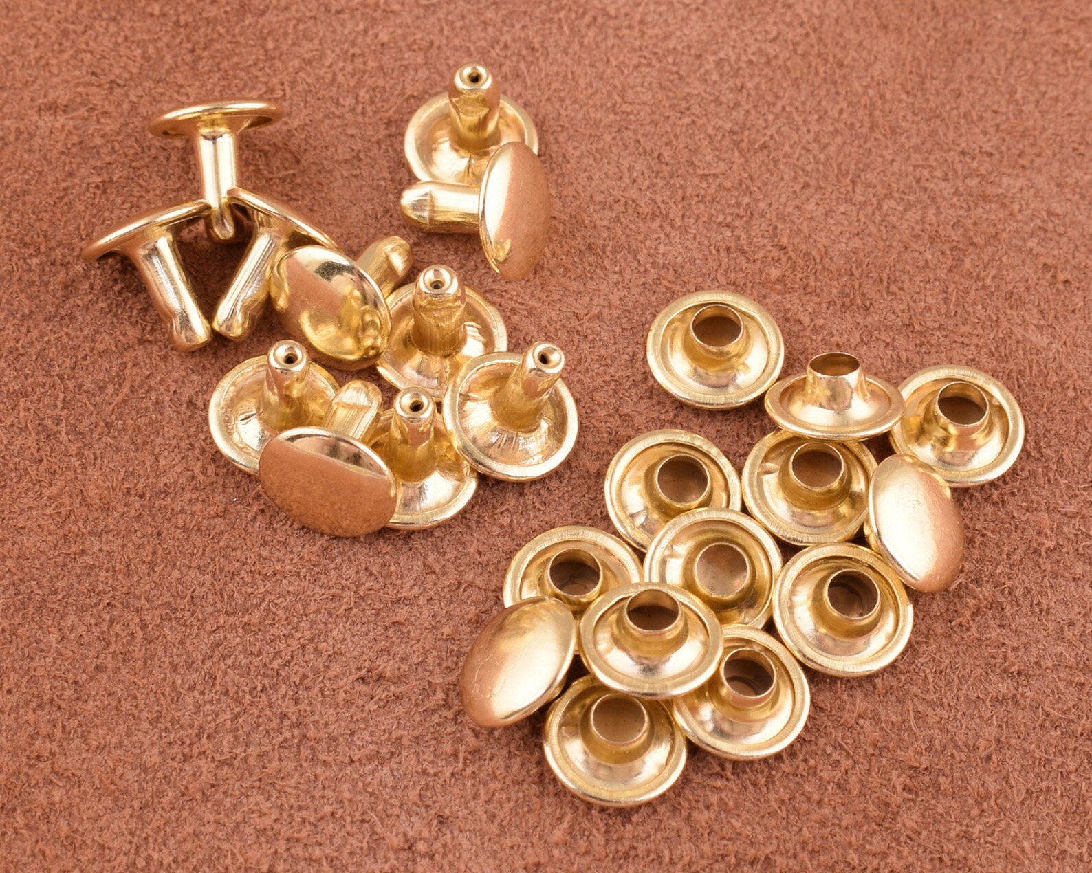 99mm Double caped Rivets 100sets light gold Rivets Metal | Etsy