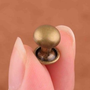 Double Ball Cap Rivets 100pcs Round Metal Ball Rivets,bronze Rivet ...
