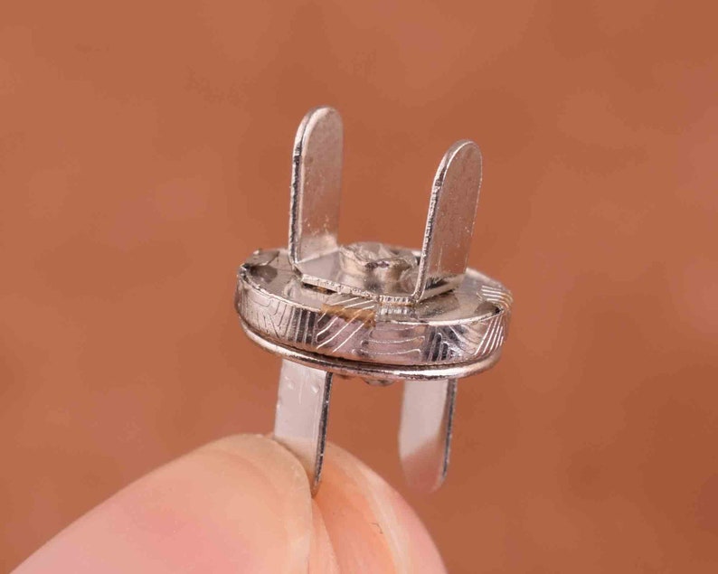 Mini Silver Round Double Magnetic Snap Buttons Closure - Etsy