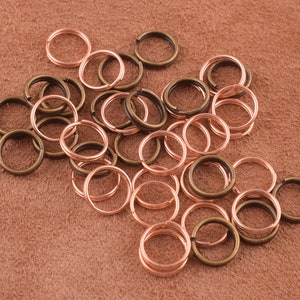 Rose Gold/bronze Mini Key Ring 8mm O Ring Mini Key Fob Ring 100pcs ...