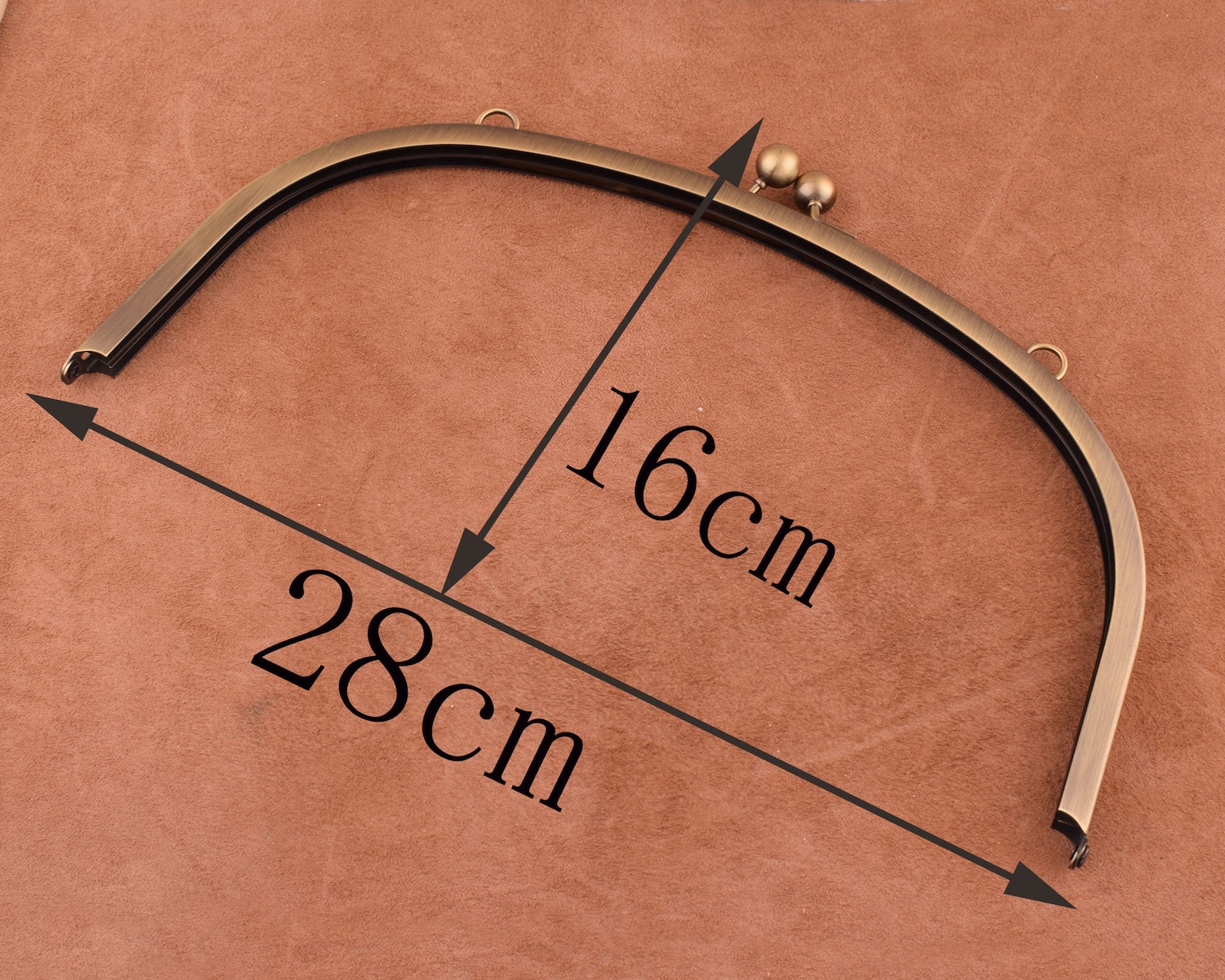 Large Bronze Purse Frame Glue in Purse Frame With Two Loops 28*16cm ...