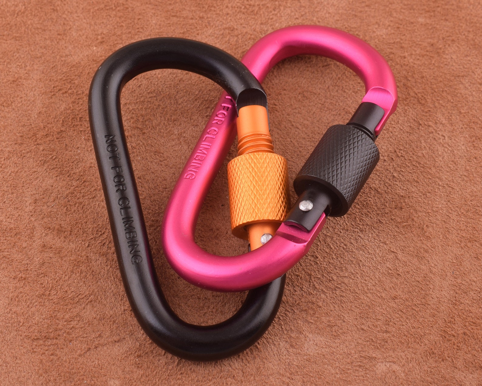 6226 Mm Black/pink Carabiner Spring Clip With - Etsy