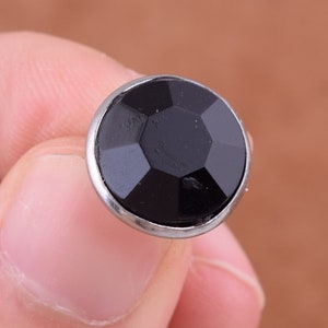 Glass Rhinestone Rivets Leather Rapid Rivets Black Double Cap Rivets 9 ...