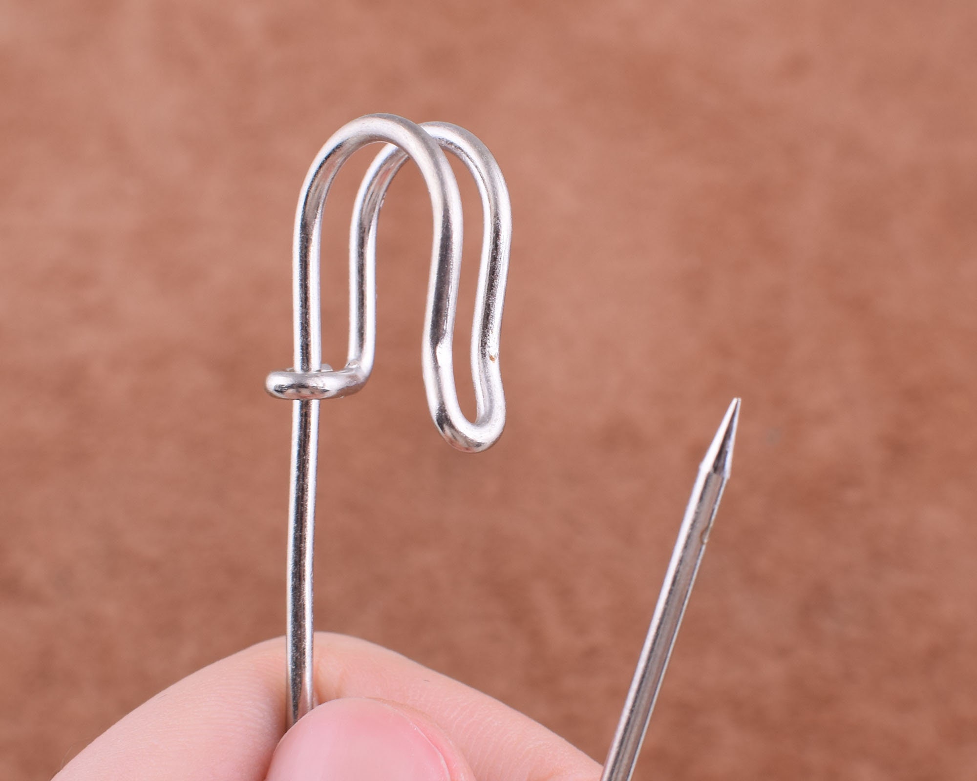 Safety Pin Brooch Pendant Connector Silver Safety Pin Bulk | Etsy