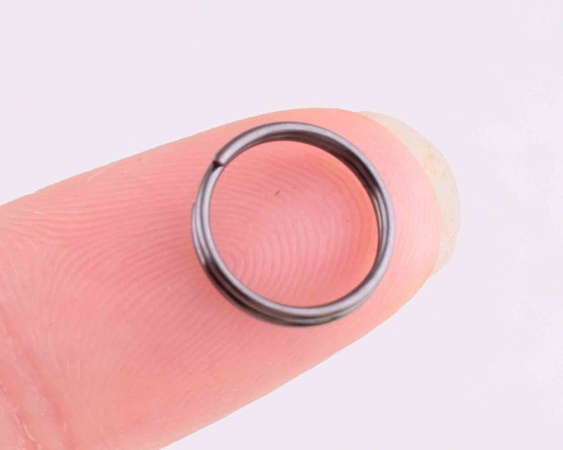 Small Keychain Rings Split Ring Gunmetal Key Chain Key - Etsy