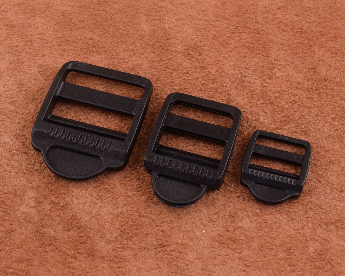 Wholesale Ladder Lock Slider Plastic Buckles Backpack Bag Straps Black ...