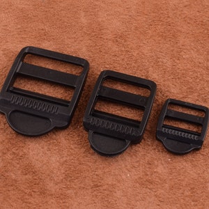 Wholesale Ladder Lock Slider Plastic Buckles Backpack Bag Straps Black ...