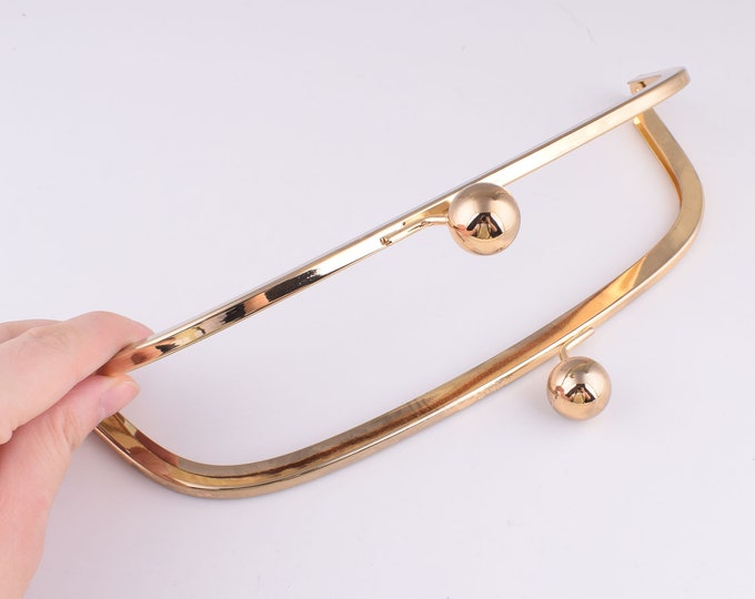 Purse Frame Light Gold Rectangle Purse Frame 23*10cm Retro Purse Frame ...
