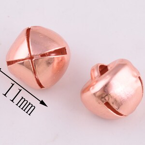 Rose Gold Jingle Bells Sound Bells Christmas Bells,11mm Ornament Bells ...