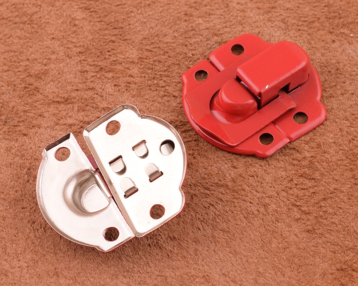 24 Sets Red Small Box Lock Catch Latches Iron Buckle Ruler | Etsy