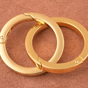 Gold Flat Spring Hook 6pcs 34mm Push Gate Snap Hook Metal Clasp for ...