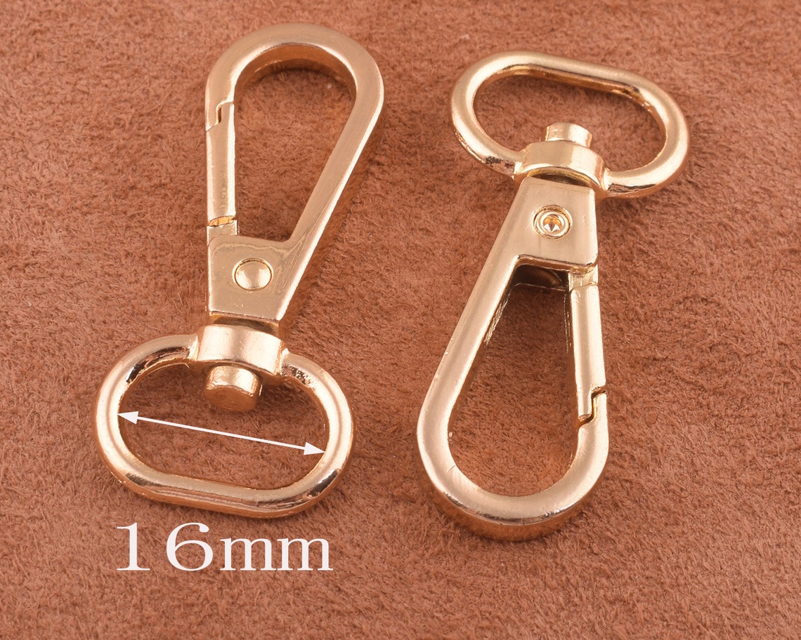 6pcs Zinc Alloy Push Gate Hook Light Gold 19/16mm Swivel Hook - Etsy