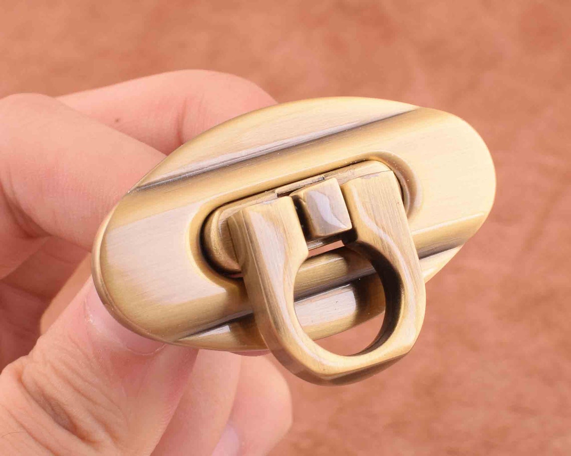 2 Inch Oval Lock Clasp Turn Lock Twist Lock Metal Hardware for | Etsy