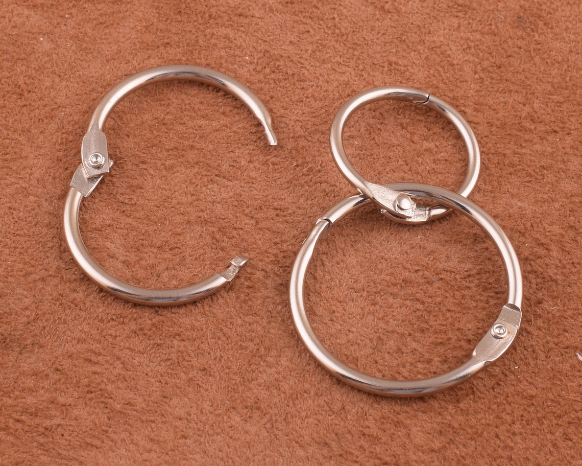 Silver Binder Rings Hinge Sleepers Split Ring 31/26/20mm Snap | Etsy