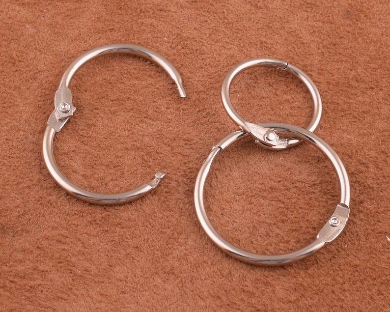 Silver Binder Rings Hinge Sleepers Split Ring 31/26/20mm Snap | Etsy