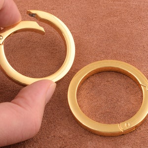 Gold Flat Spring Hook 6pcs 34mm Push Gate Snap Hook Metal Clasp for ...