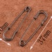 Metal Safety Pin Laundry Pins-steampunk Pendant Iron Pin 37*10mm ...