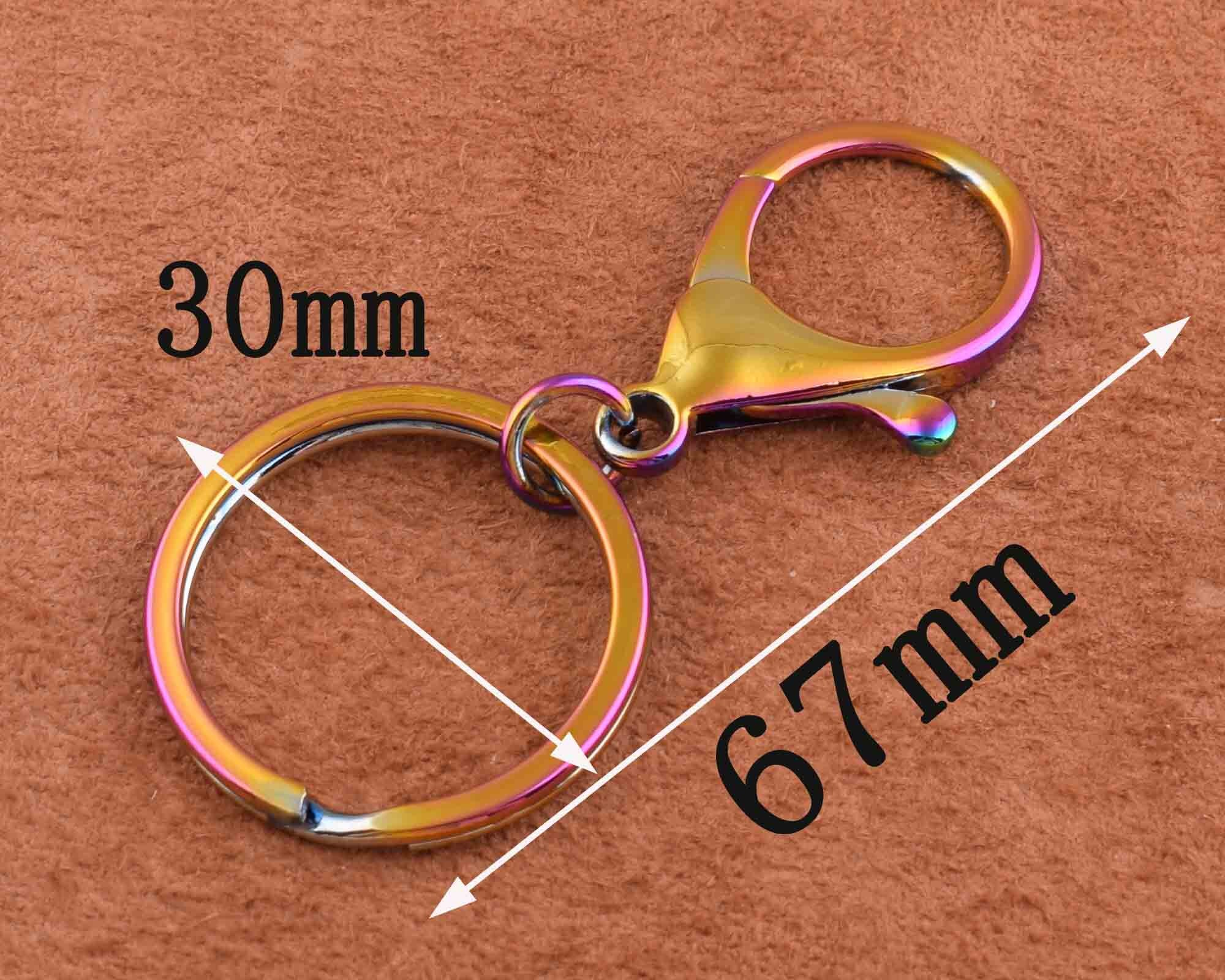 10 pcs Large Keychain Key Ring With Lobster Swivel ClaspsKey | Etsy