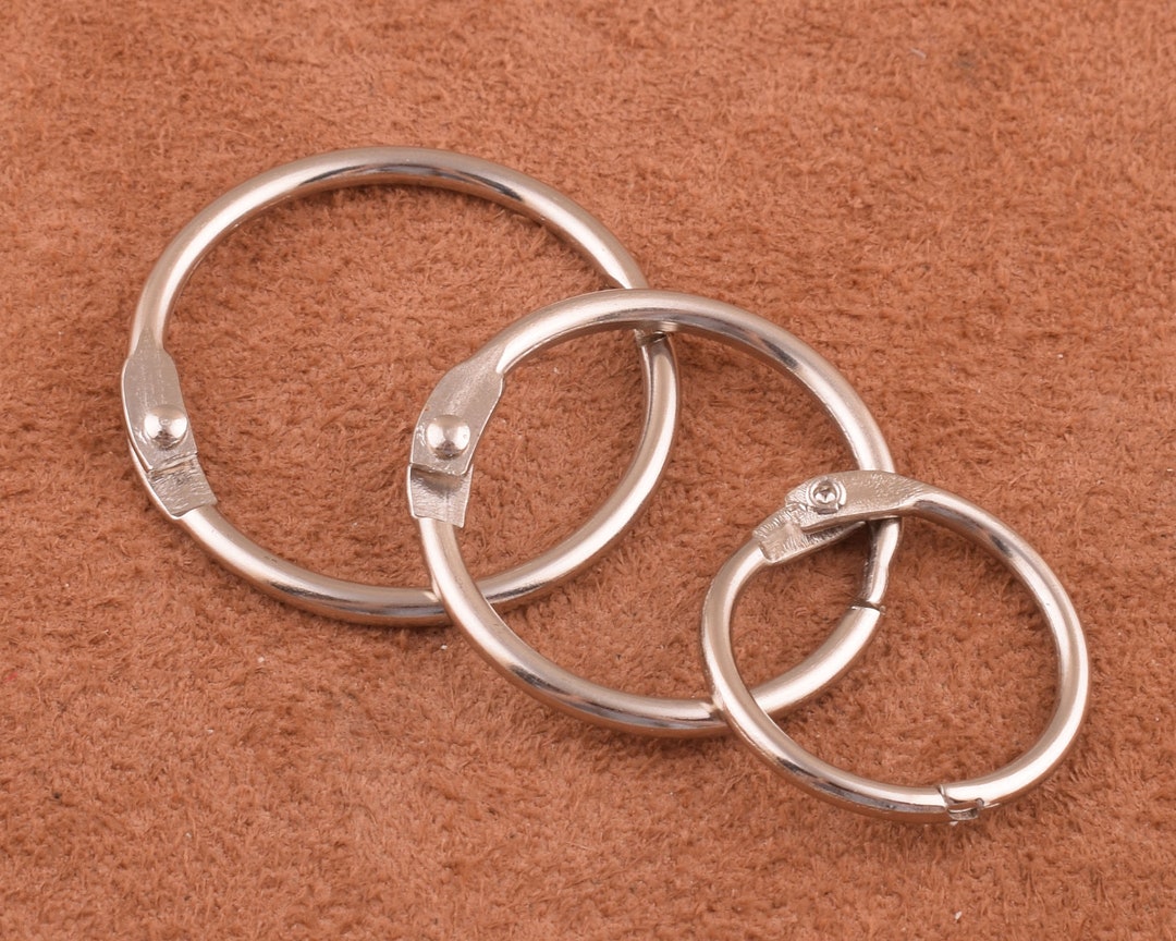 Silver Binder Rings Hinge Sleepers Split Ring 31/26/20mm Snap Rings ...
