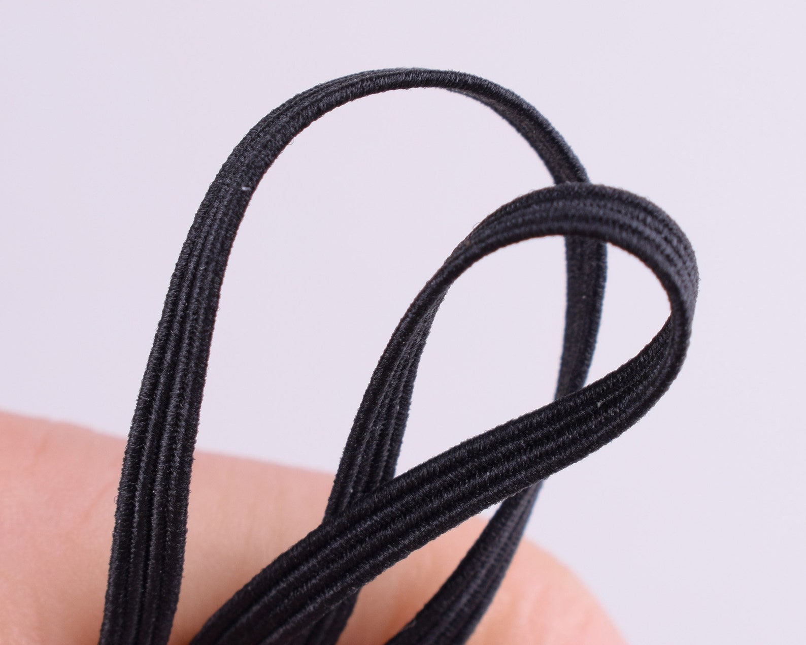 Flat Elastic Rope 3mm Elastic Cord Black Trimnylon Elastic - Etsy Sweden