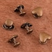 100 Sets Heart Shape Rivets,bronze Dome Rivets Double Cap Rivet,9*7mm ...