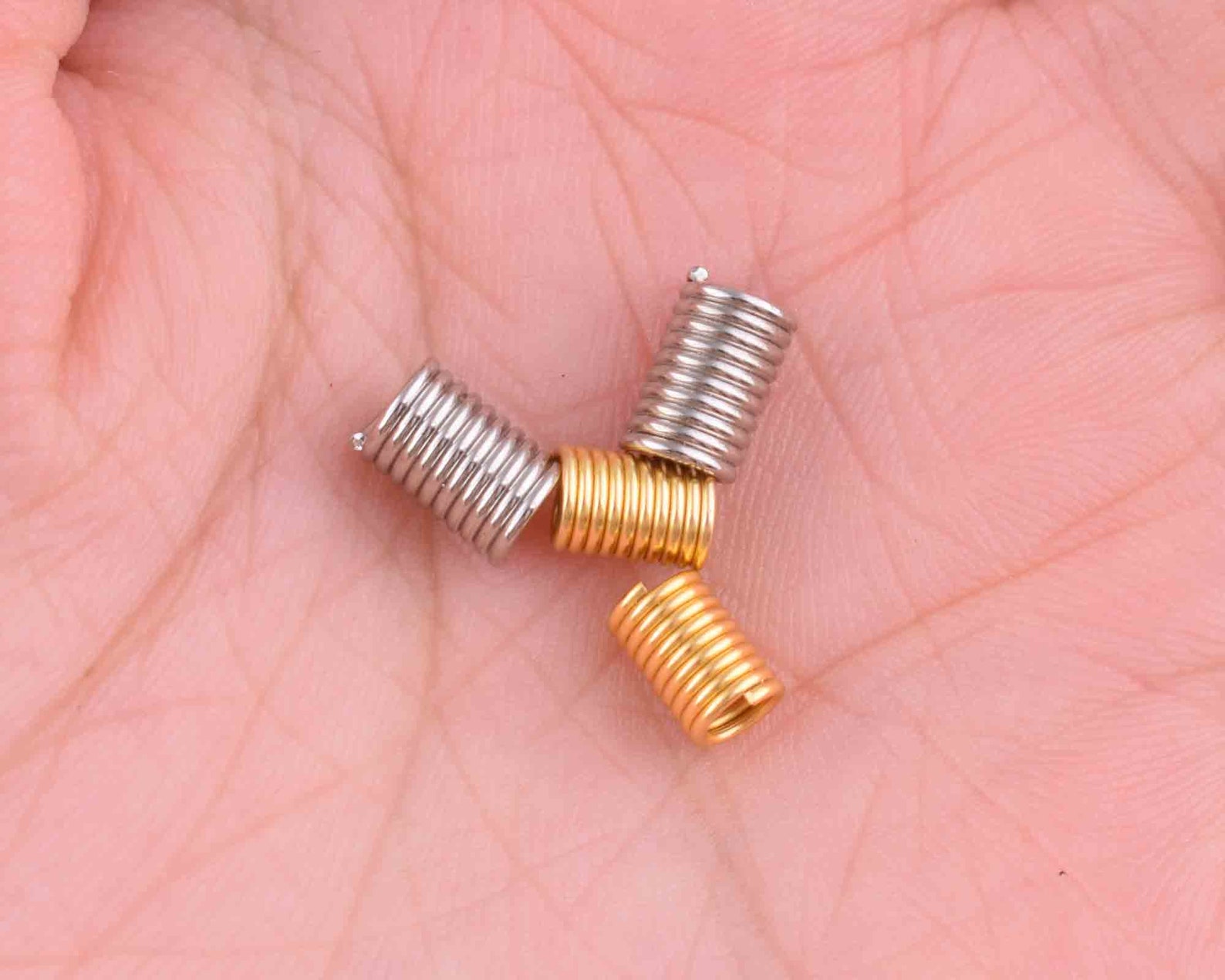 Spring Coil Bead End Tip Cap Connectorsspring Coil Crimp - Etsy