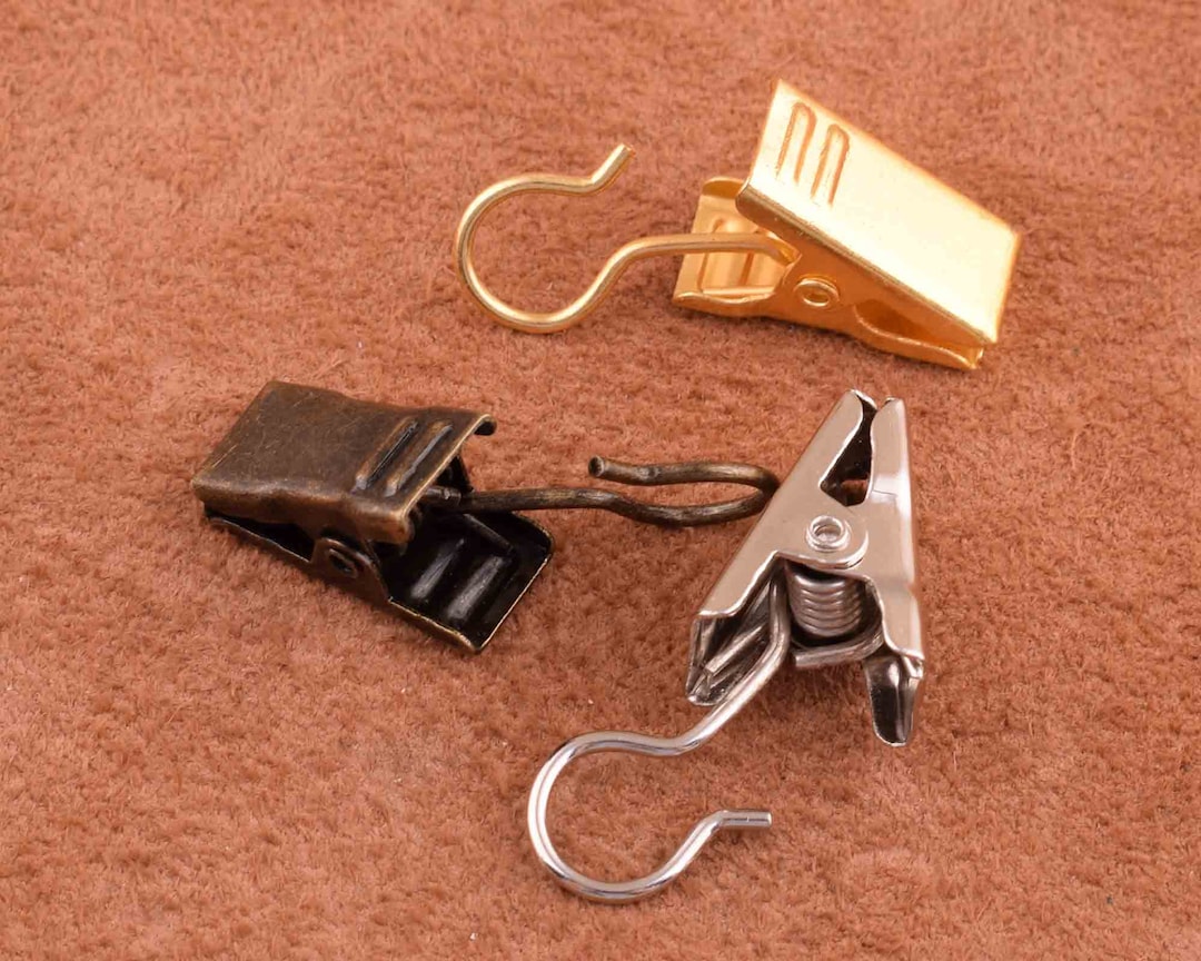 15pcs Curtain Clips Metal Drapery Clip Rings,metal Curtain Clip Hair ...