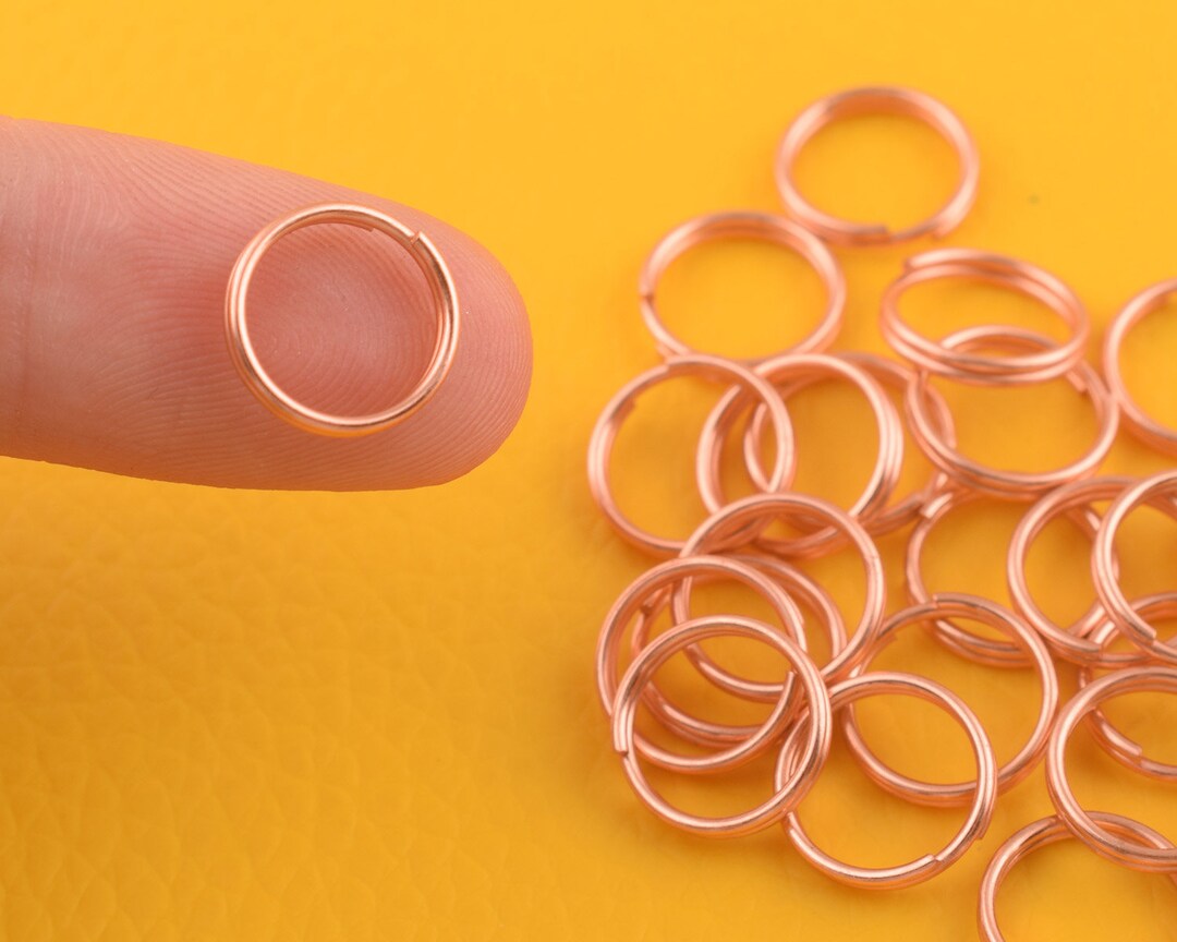 200pcs Rose Gold Mini Key Ring 8mm Rose Gold O Ring Large Key Fob Ring ...