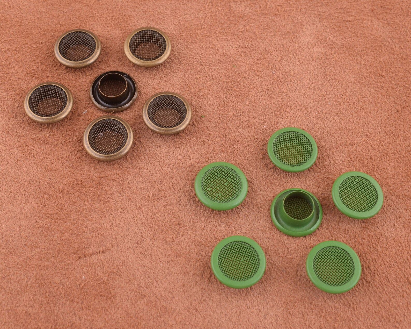 100pcs bronze/green Eyelets With mesh Round Grommet Eyelets | Etsy