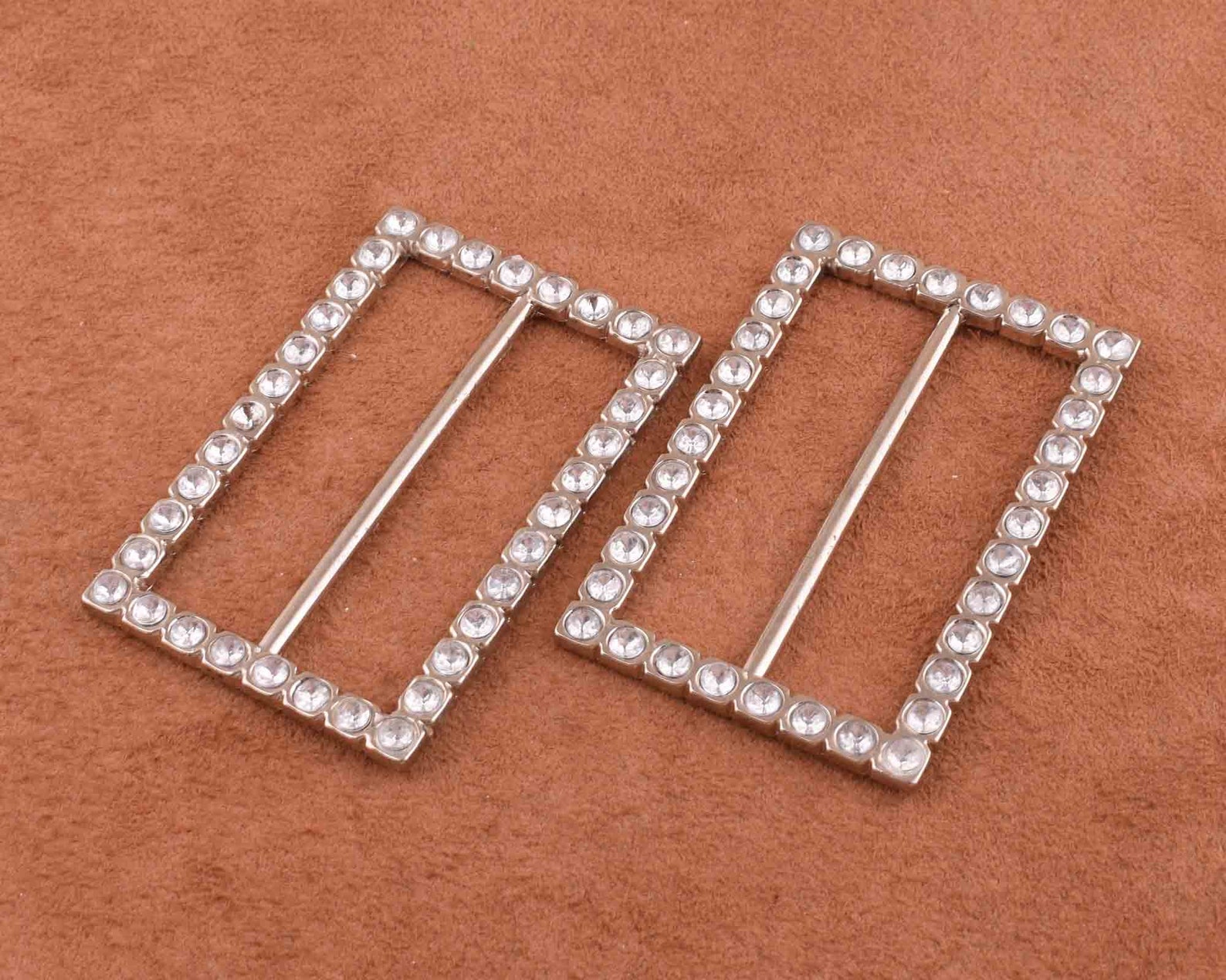 50mm Metal Buckle Silver Buckle With Diamond2 Inch Square - Etsy
