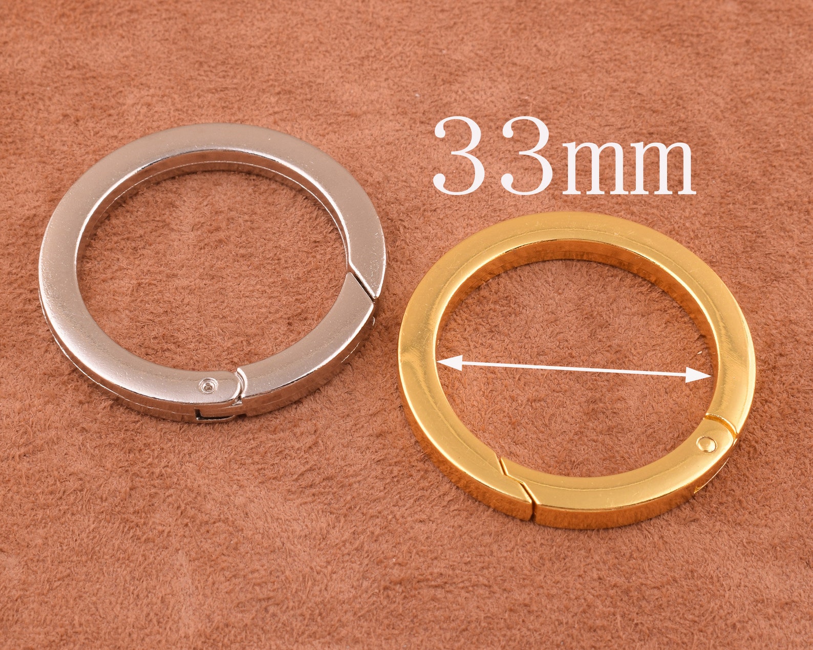 1.25 Inch Gold/silver Flat Spring Hook 4pcs 33mm Push Gate Snap Hook ...