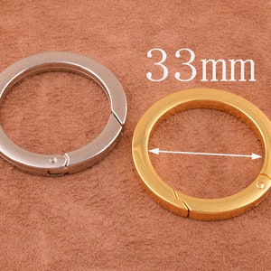 1.25 Inch Gold/silver Flat Spring Hook 4pcs 33mm Push Gate Snap Hook ...