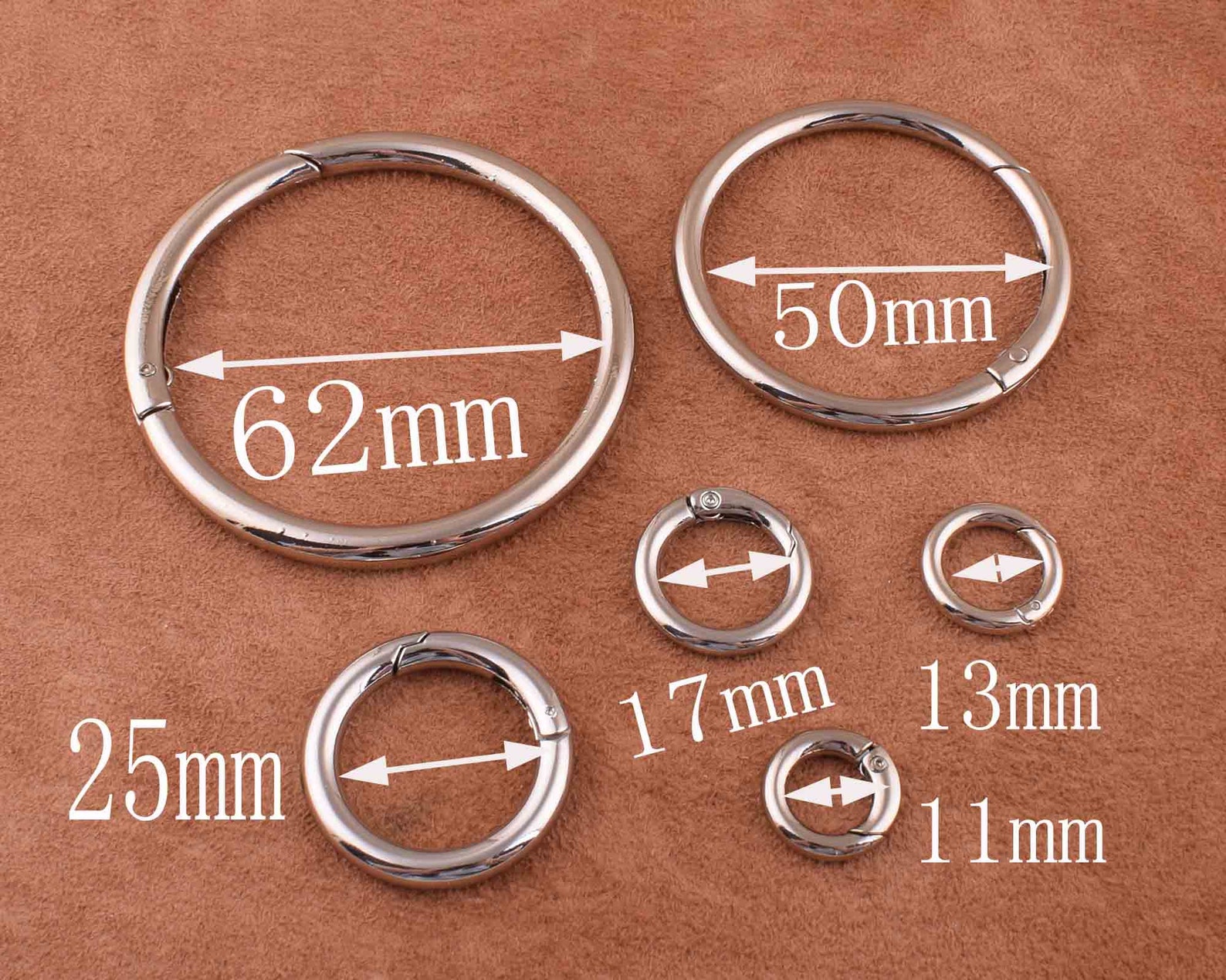 Silver Spring Buckle Spring Clasp Oval Snap Hook Metal Snap Clasp ...