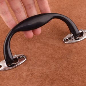 Plastic Handle Silver/black Arched Plastic Bag Handle 14.7*6cm Suitcase ...