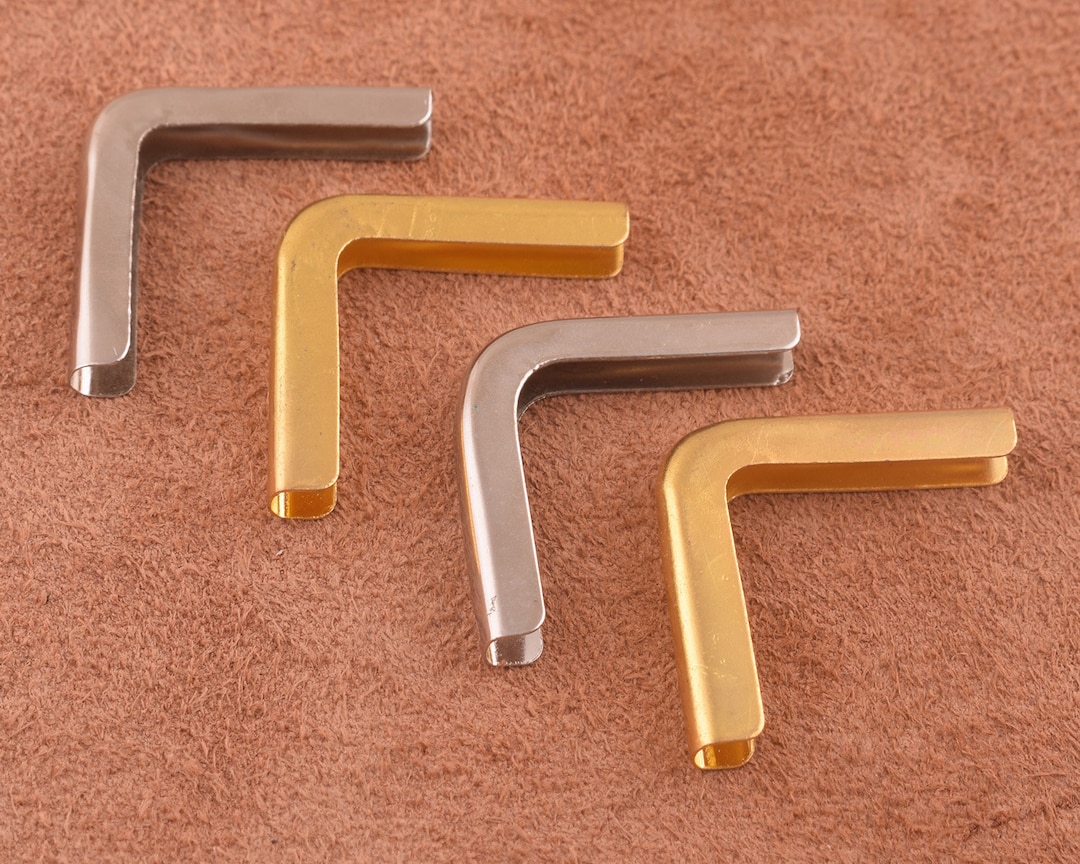20pcs Rounded Corner Corners 24*3mm / Silver or Gold Metal /protection ...