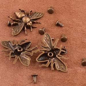 10 Piece Metal Bee Rivets Charm Hook Clasps Sewing Garment Rivets ...