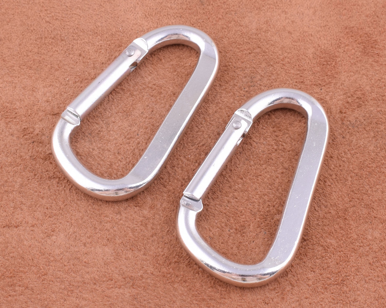 Silver Key Chain Carabiner Clip5622mm Key Ring Paracord Key | Etsy